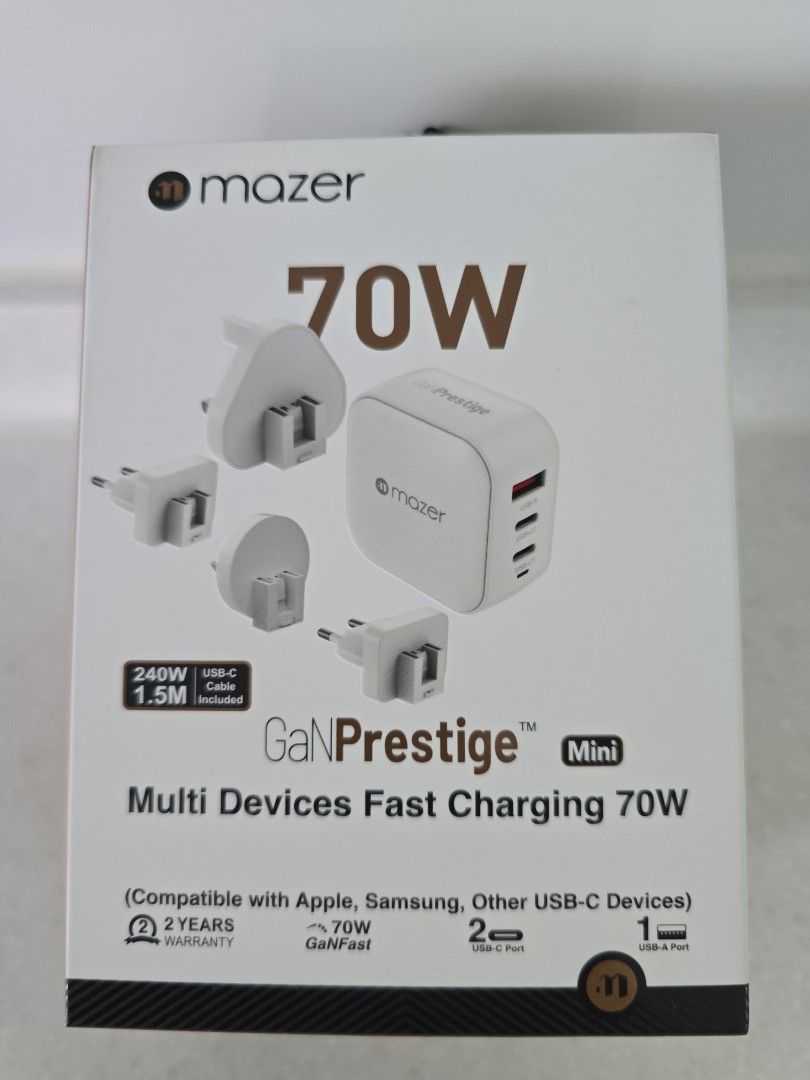 (New) Mazer 70 watt multi devices fast charging, Computers & Tech ...