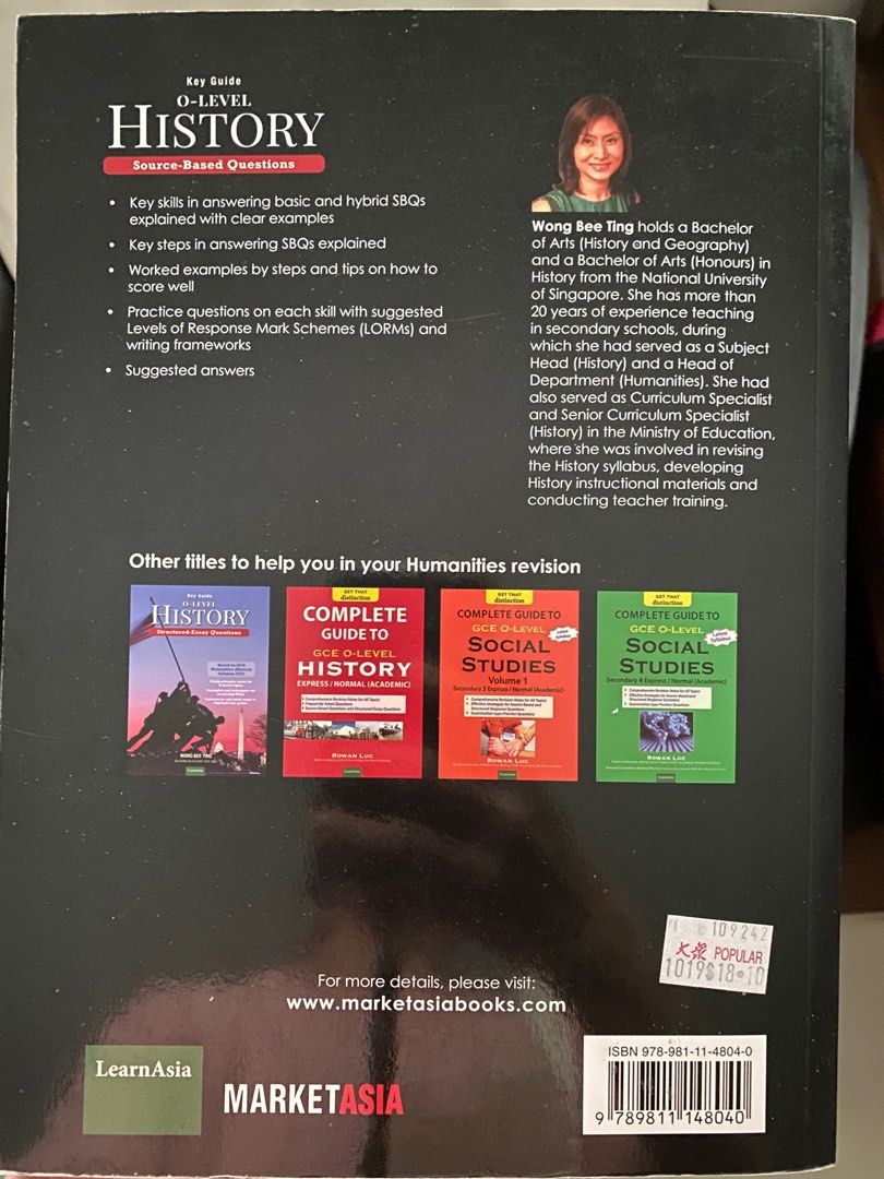 O level History Source Based Questions for Upper Secondary E/NA ...