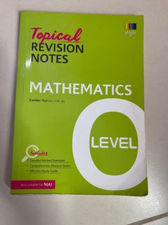 O Level Mathematics & Additional Mathematics Revision Notes, Hobbies ...