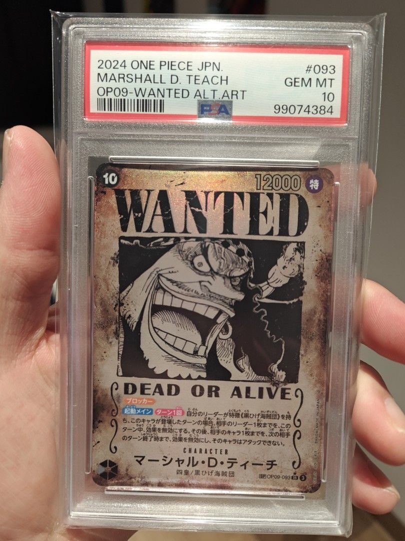 One Piece Card Game - Marshall D. Teach Alt Art - PSA 10, Hobbies ...
