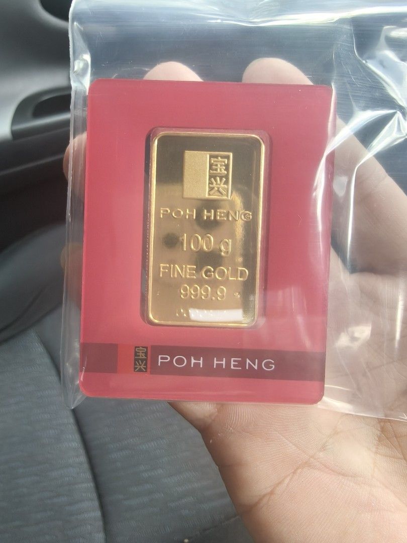 Poh Heng 100g Fine Gold Bar 999.9, Hobbies & Toys, Memorabilia ...