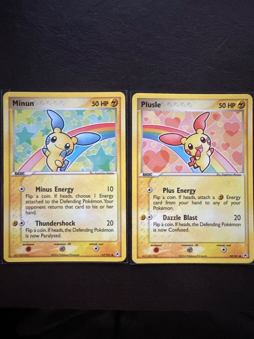 Vintage Pokemon Plusle and Minun 2004 Hidden Legends Set 67 &69/101 -LP ...