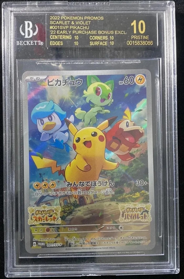Pokemon TCG Pikachu 001 Promo BGS 10 black label, Hobbies & Toys, Toys ...