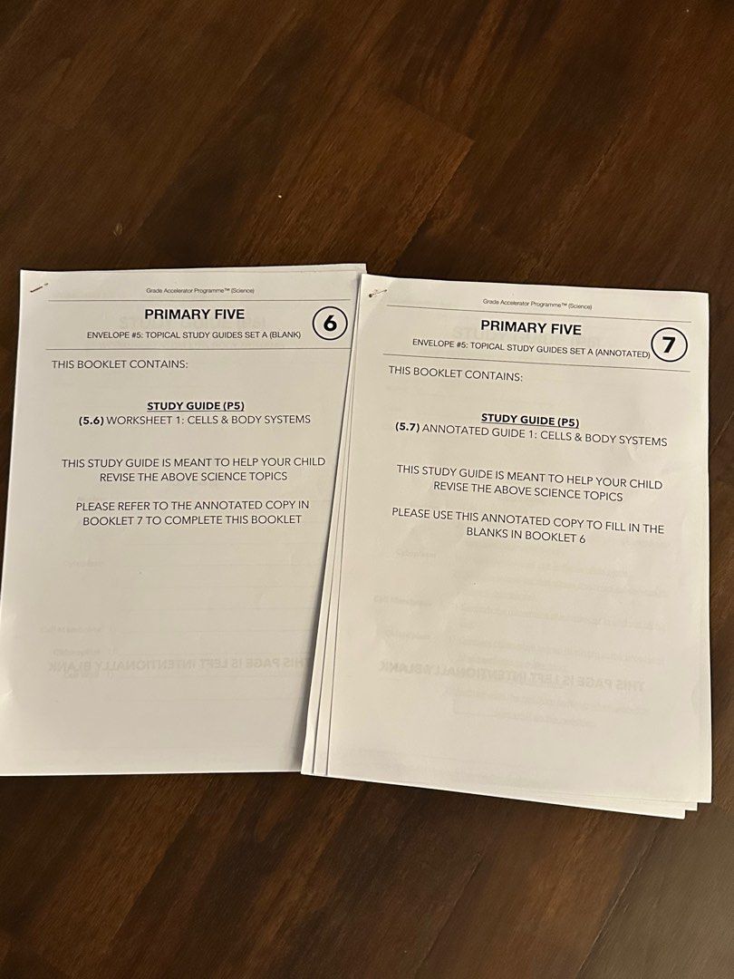 Primary School P5 Science Coloured Notes and Study Guides, Hobbies ...