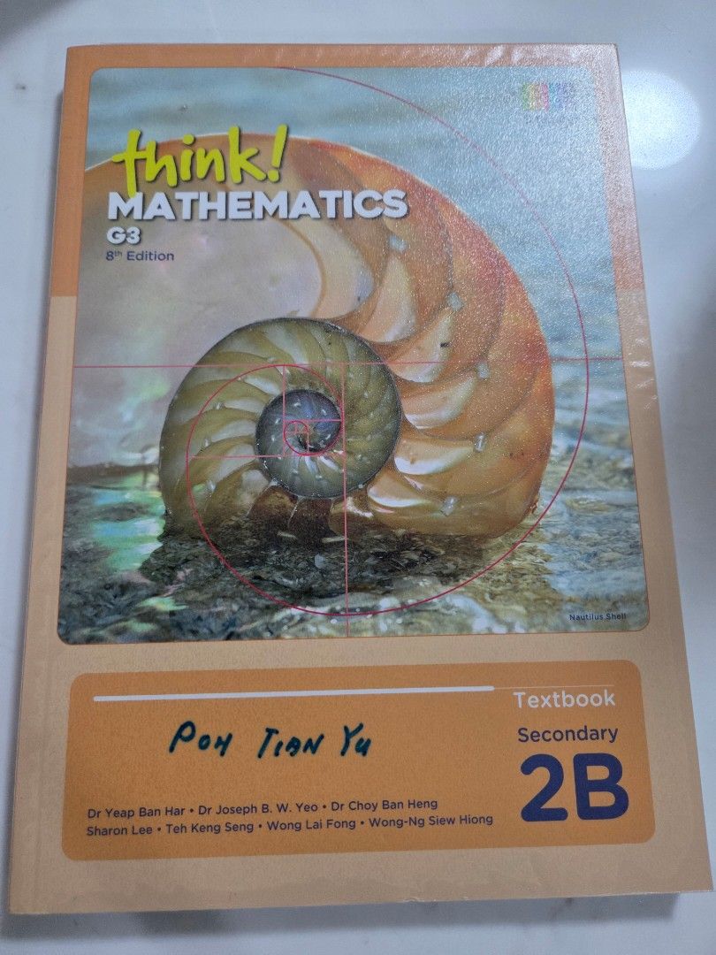 Think! Mathematics Textbook Secondary 2B, Hobbies & Toys, Books ...