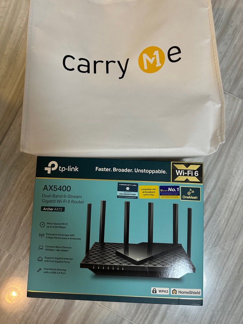 TP-Link AX5400 Dual-Band Wi-Fi 6 Router, Computers & Tech, Parts ...