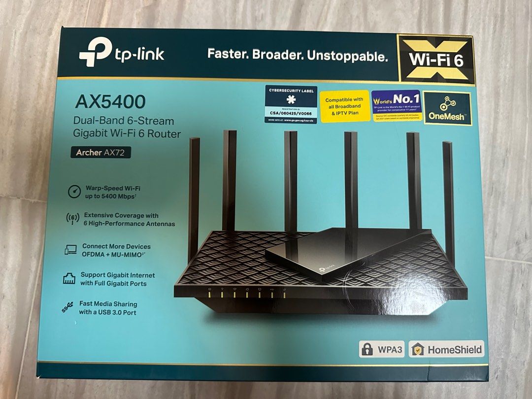 TP-Link AX5400 Dual-Band Wi-Fi 6 Router, Computers & Tech, Parts ...