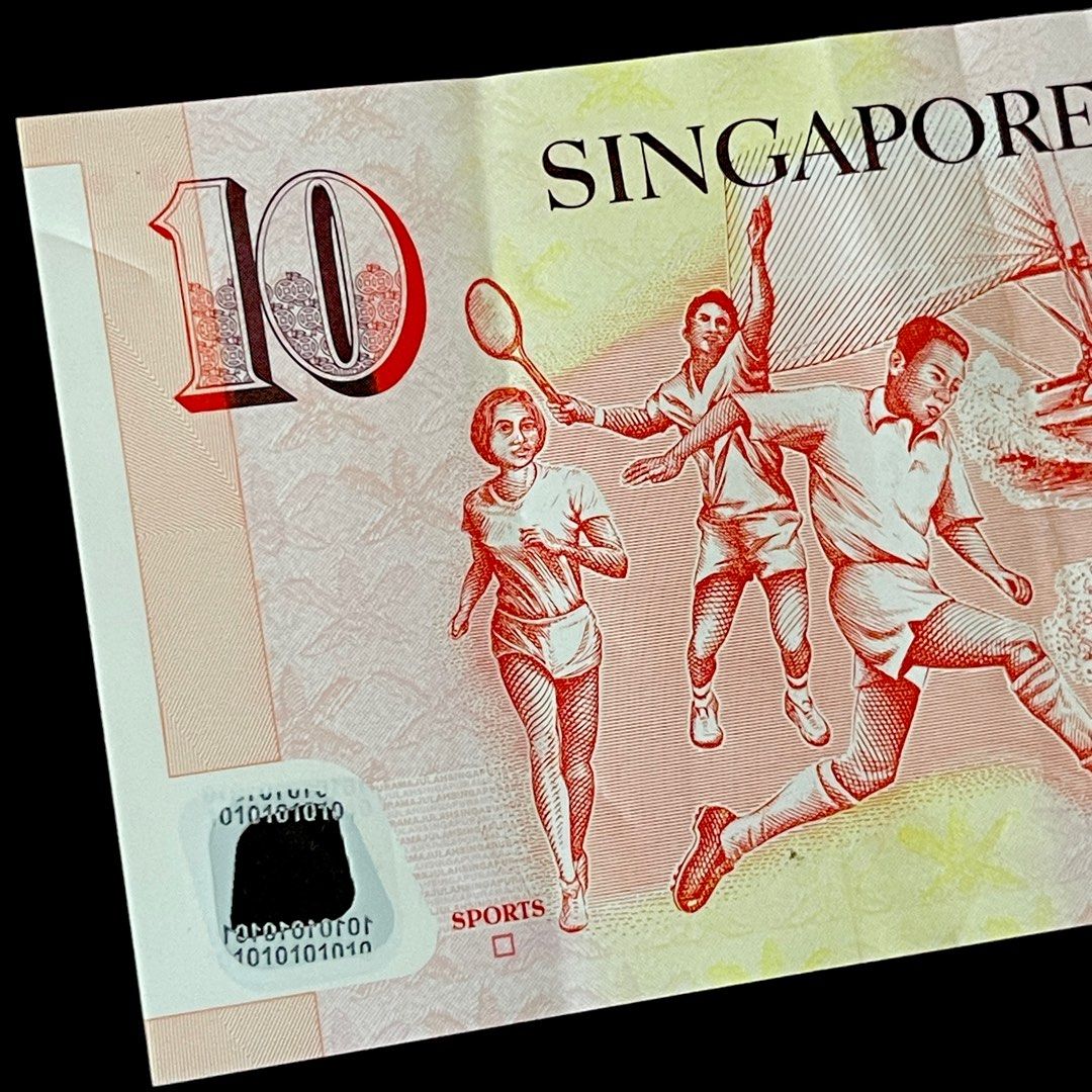 2022 SINGAPORE PORTRAIT 10 DOLLARS 7GD 053053 POLYMER P-48o CIRCULATED ...