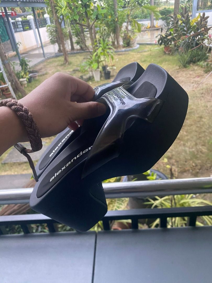Alexander Wang Rubber logo Platform Sandals, Luxury, Sneakers ...