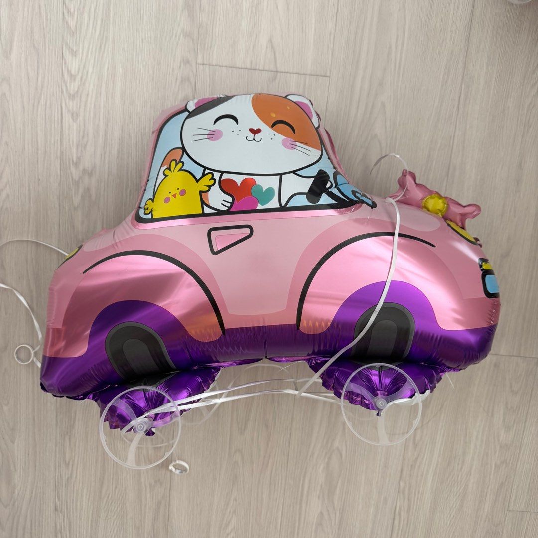 Animal-Themed Foil Balloons on Wheels - Animal Fire Truck, Cat Car ...
