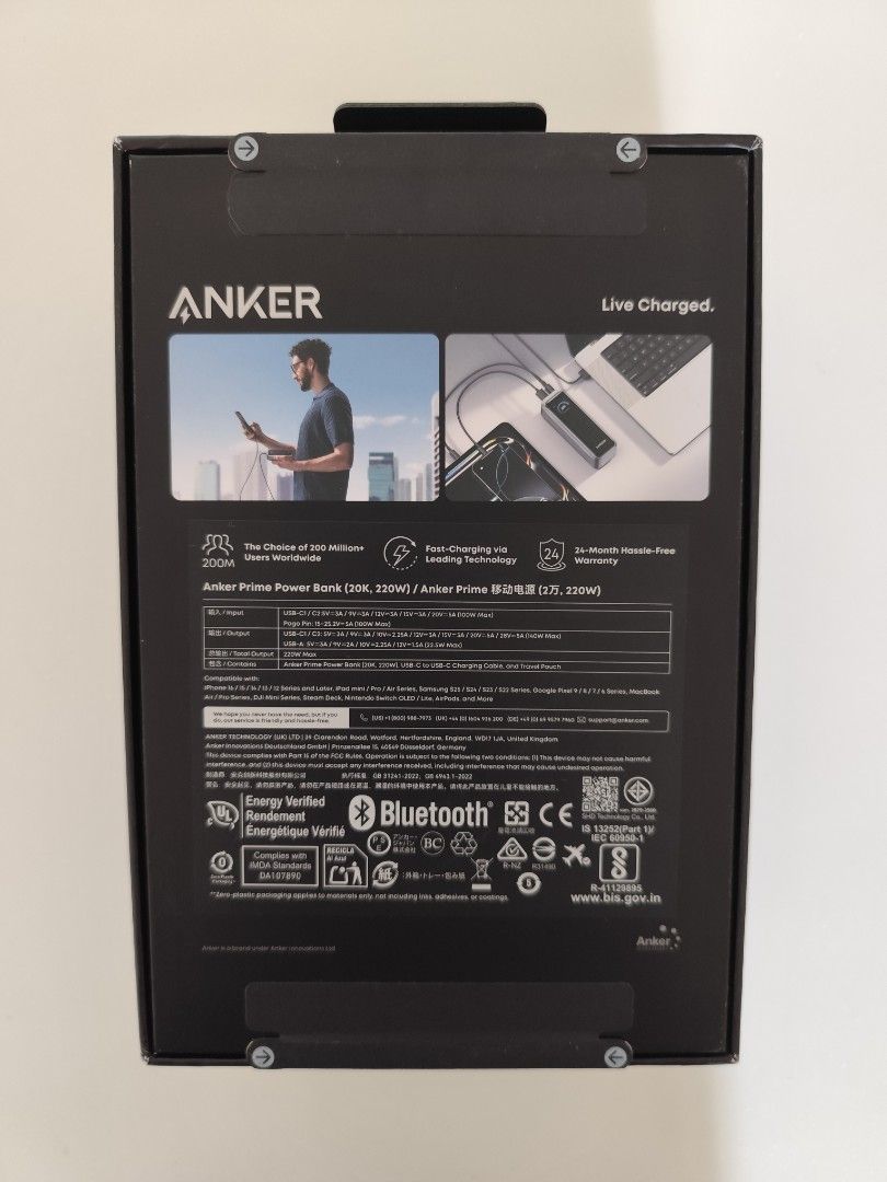 Anker Prime Power Bank (20K, 220W) Ultra-Fast Charging, Mobile Phones ...