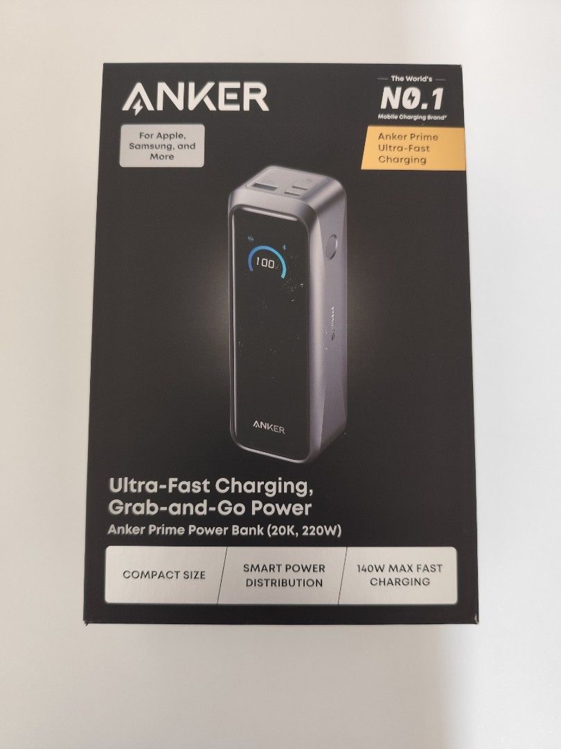 Anker Prime Power Bank (20K, 220W) Ultra-Fast Charging, Mobile Phones ...