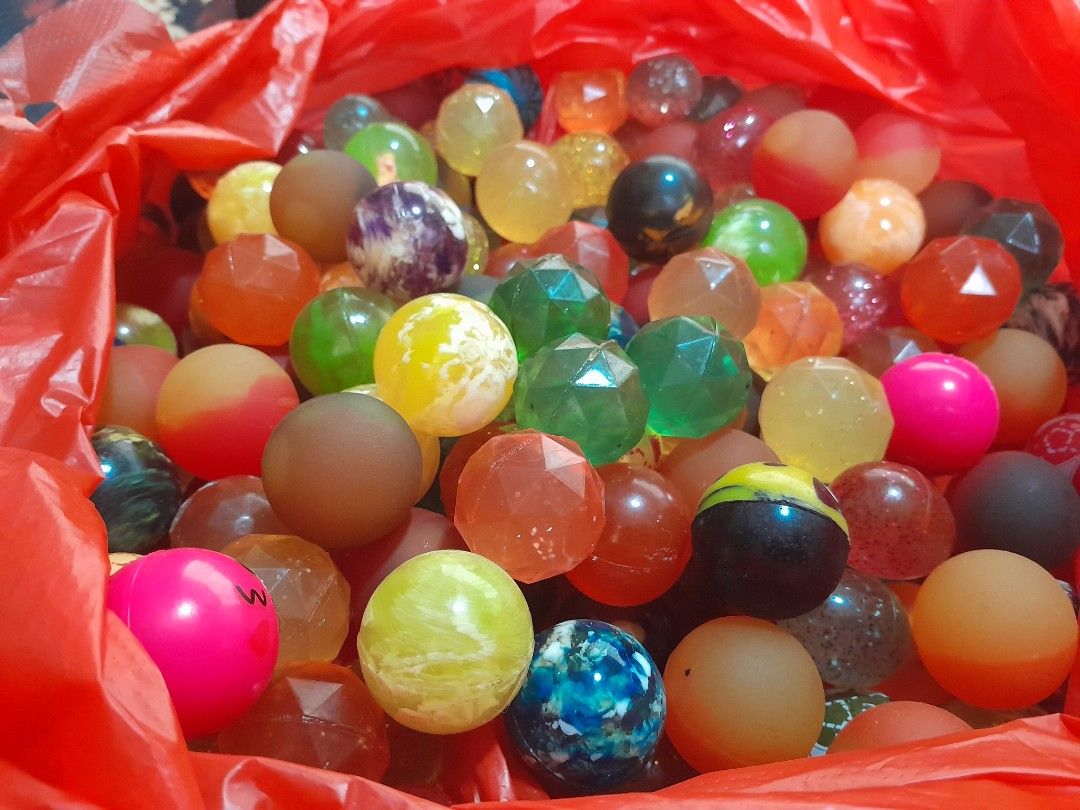 Assorted Small Bouncy Balls - Various Colors and Designs, Hobbies ...