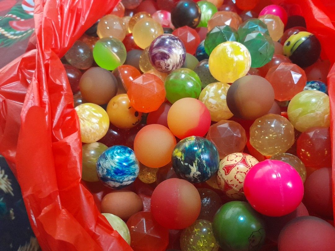 Assorted Small Bouncy Balls - Various Colors and Designs, Hobbies ...