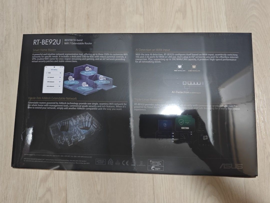 Asus RT-BE92U BE9700 Tri-band Router, Computers & Tech, Parts ...