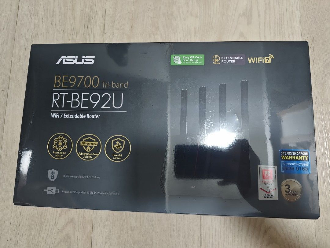 Asus RT-BE92U BE9700 Tri-band Router, Computers & Tech, Parts ...
