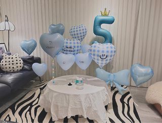 Daiso birthday balloon set, Hobbies & Toys, Occasions & Party Supplies ...