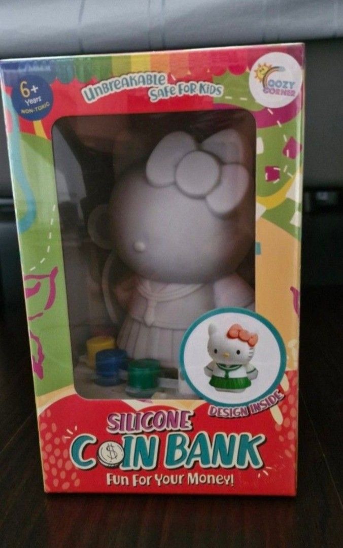 Hello Kitty Silicone Coin Bank, Hobbies & Toys, Art & Prints on Carousell