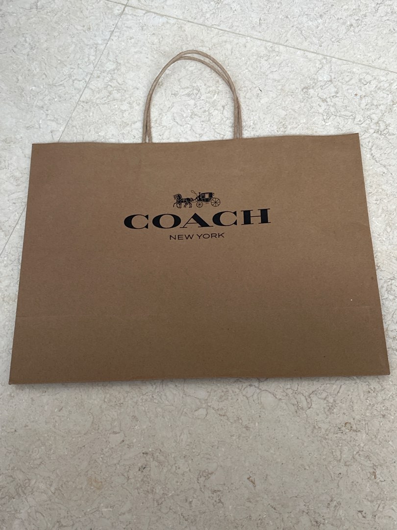 Coach Paper Shopping Bag, Luxury, Bags & Wallets on Carousell