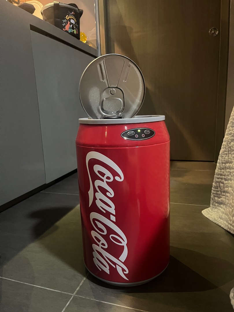 Coca-Cola Can Trash Can (Auto), Furniture & Home Living, Cleaning ...