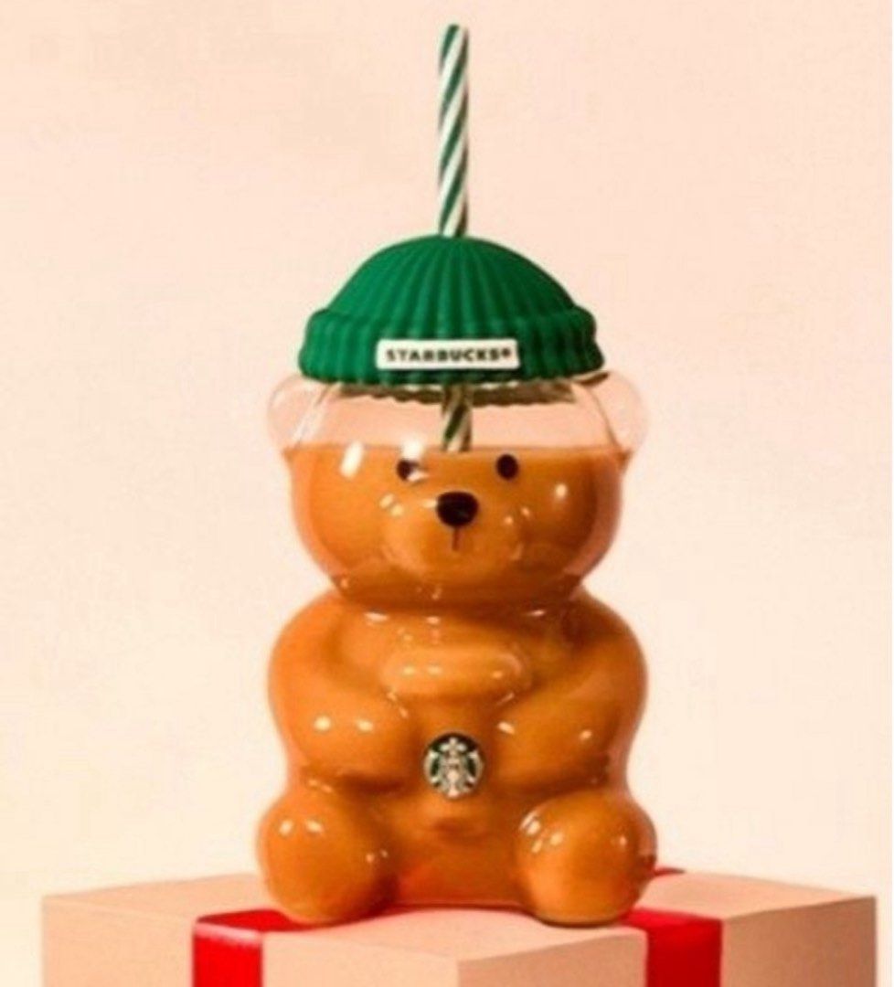 Starbucks Bearista Glass Cold Cup 20oz Limited Edition, Food & Drinks ...