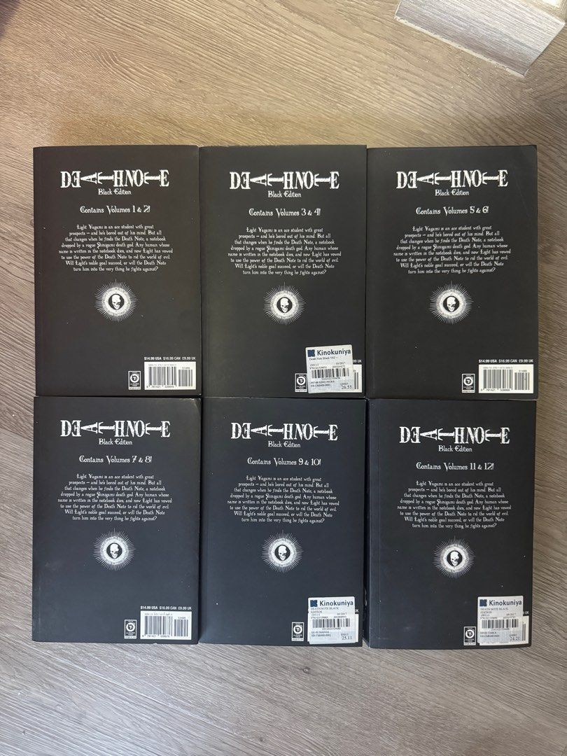 Death Note Black Edition Manga Volumes 1-6, Hobbies & Toys, Books ...
