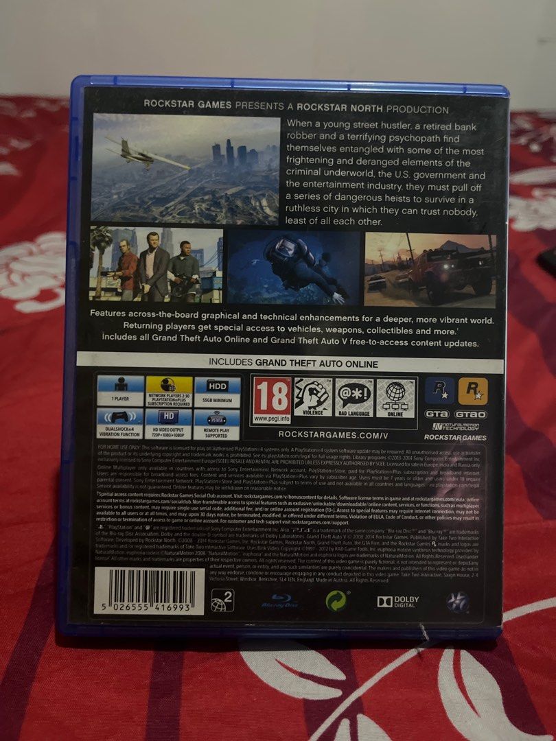 Grand Theft Auto V PS4 Game, Video Gaming, Video Games, PlayStation on ...