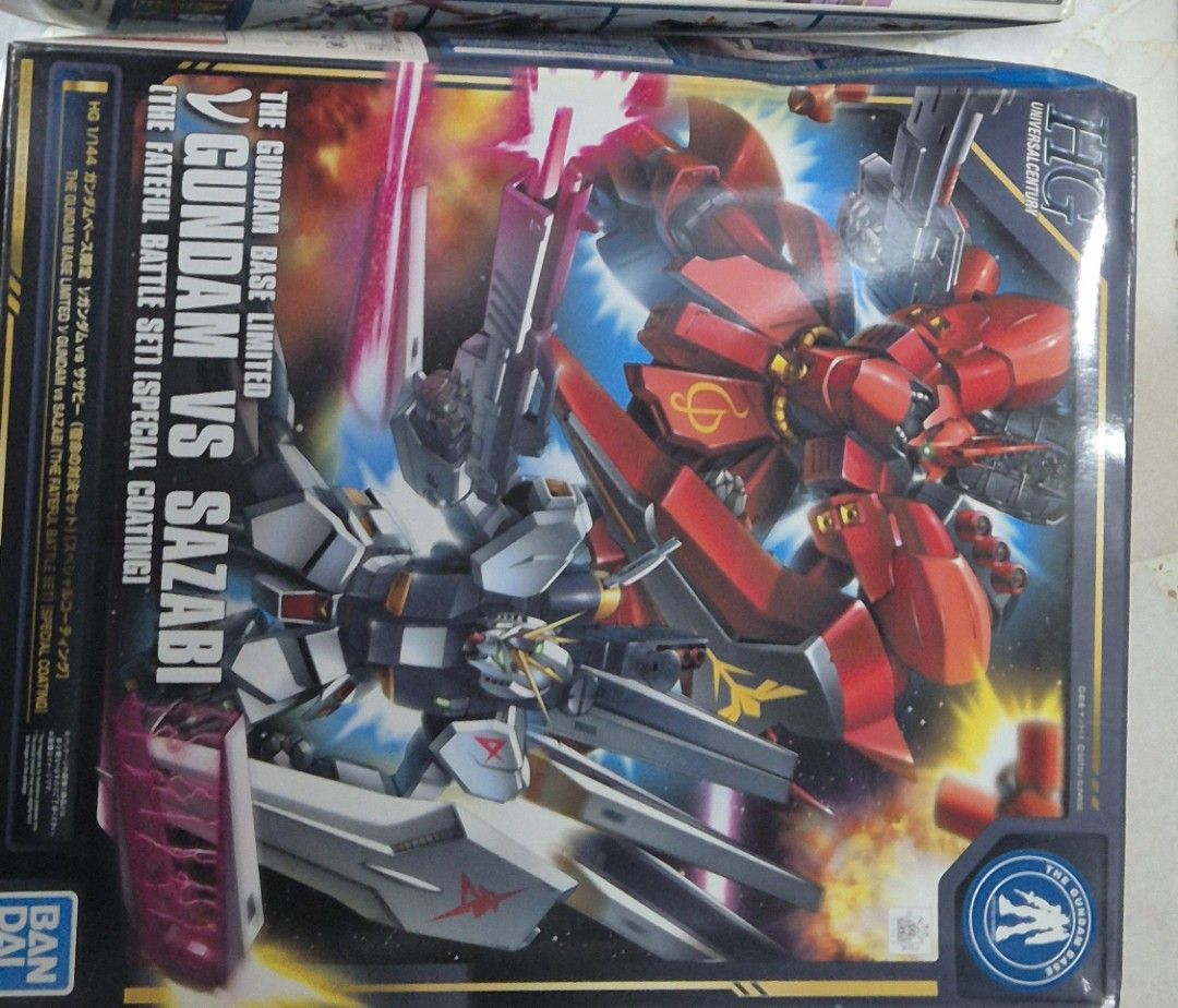Bandai HG Gundam Base Limited Nu Gundam vs Sazabi Model Kit Special ...