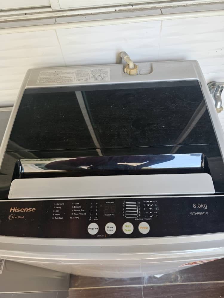 Hisense Top Load Washing Machine 8.0kg WTAR8011G (1 year old only), TV ...