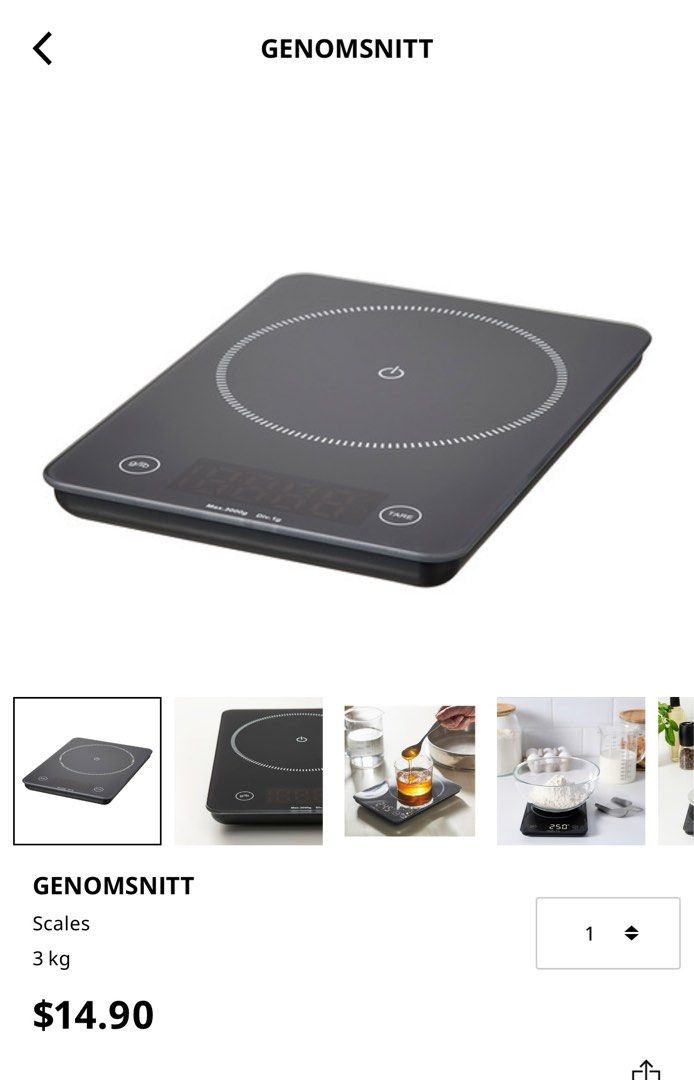 IKEA Genomsnitt Digital Scale, Health & Nutrition, Health Monitors ...