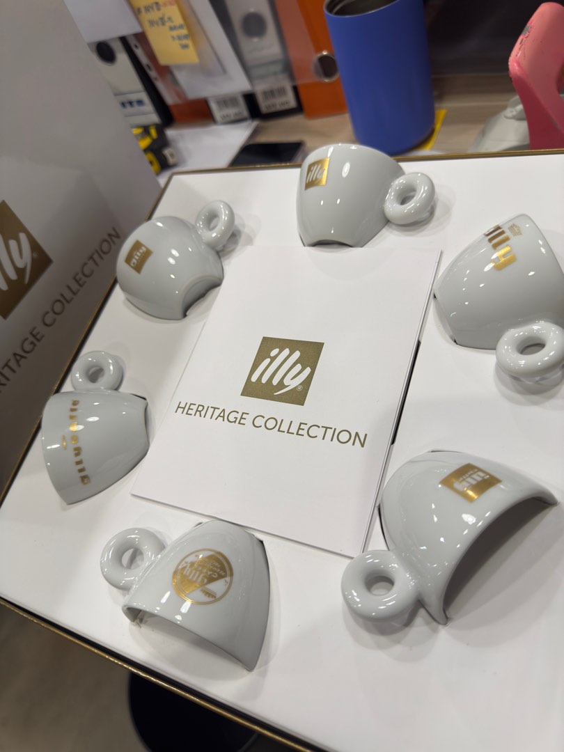 Illy Heritage Collection Espresso Cups and Saucers Set, Furniture ...