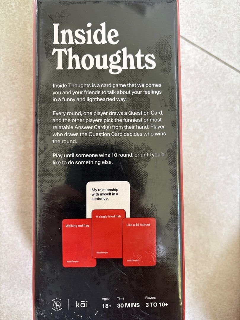 Inside Thoughts Card Game, Hobbies & Toys, Toys & Games on Carousell
