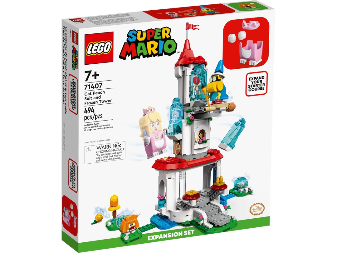 LEGO 71407 Mario Cat Peach Suit and Frozen Tower Expansion Set, Hobbies ...