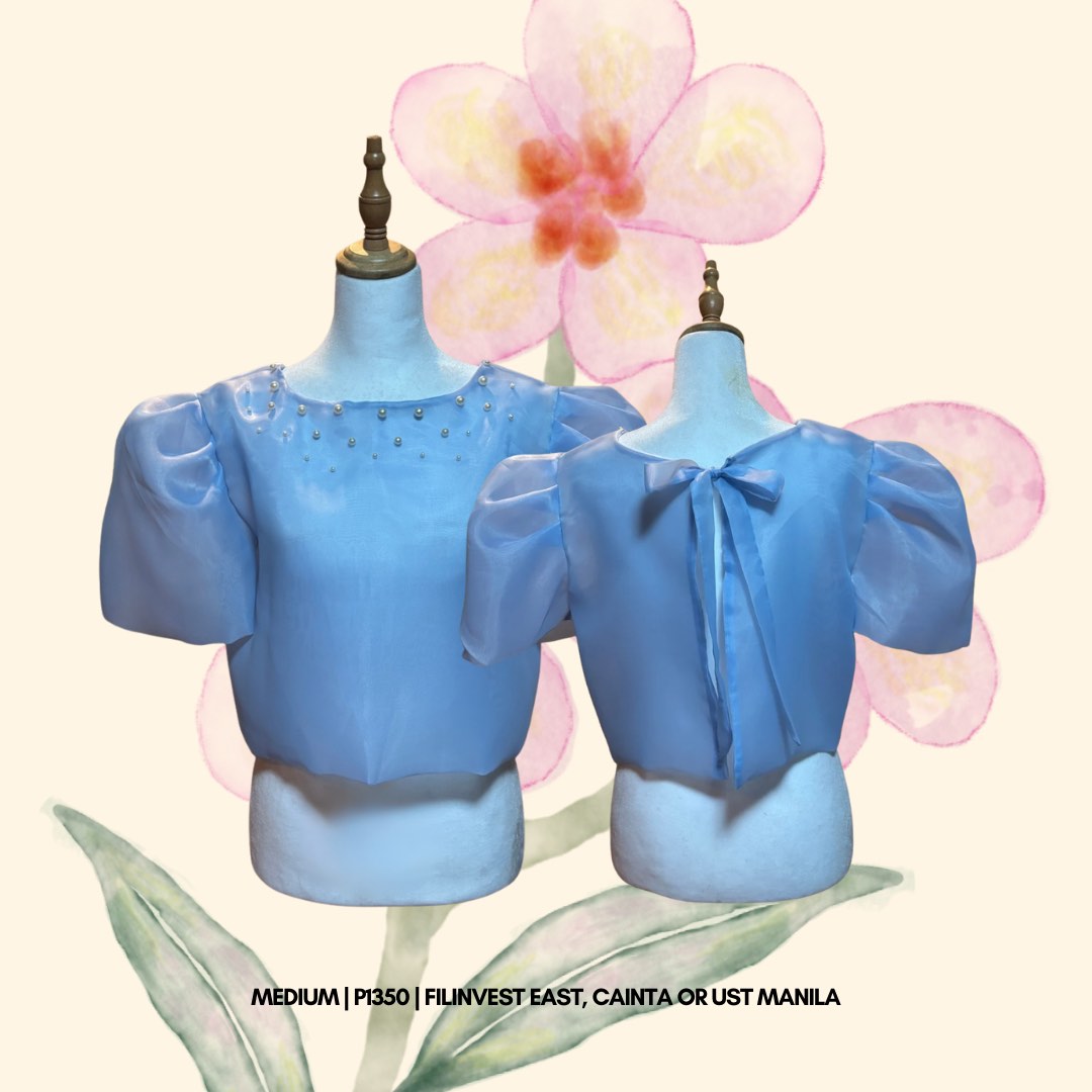 light blue modern filipiniana, Women's Fashion, Dresses & Sets ...