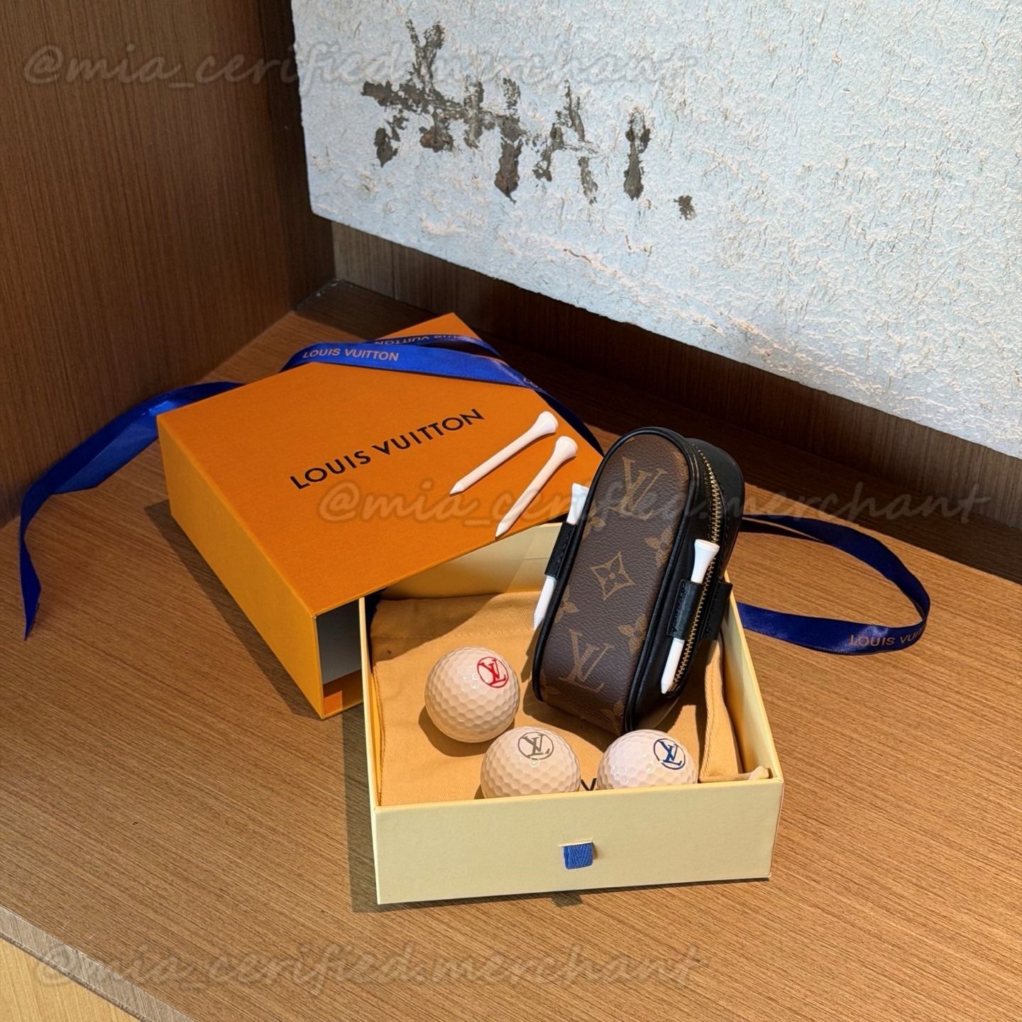 LV golf bag charm, complete gift box packaging, Luxury, Bags & Wallets ...