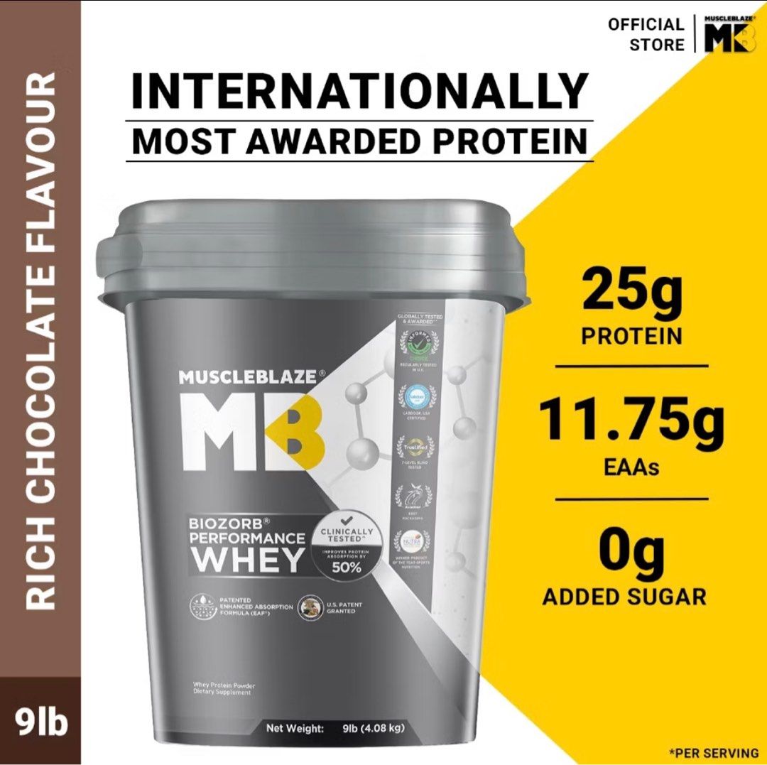 Muscleblaze Whey Protein, Health & Nutrition, Health Supplements ...