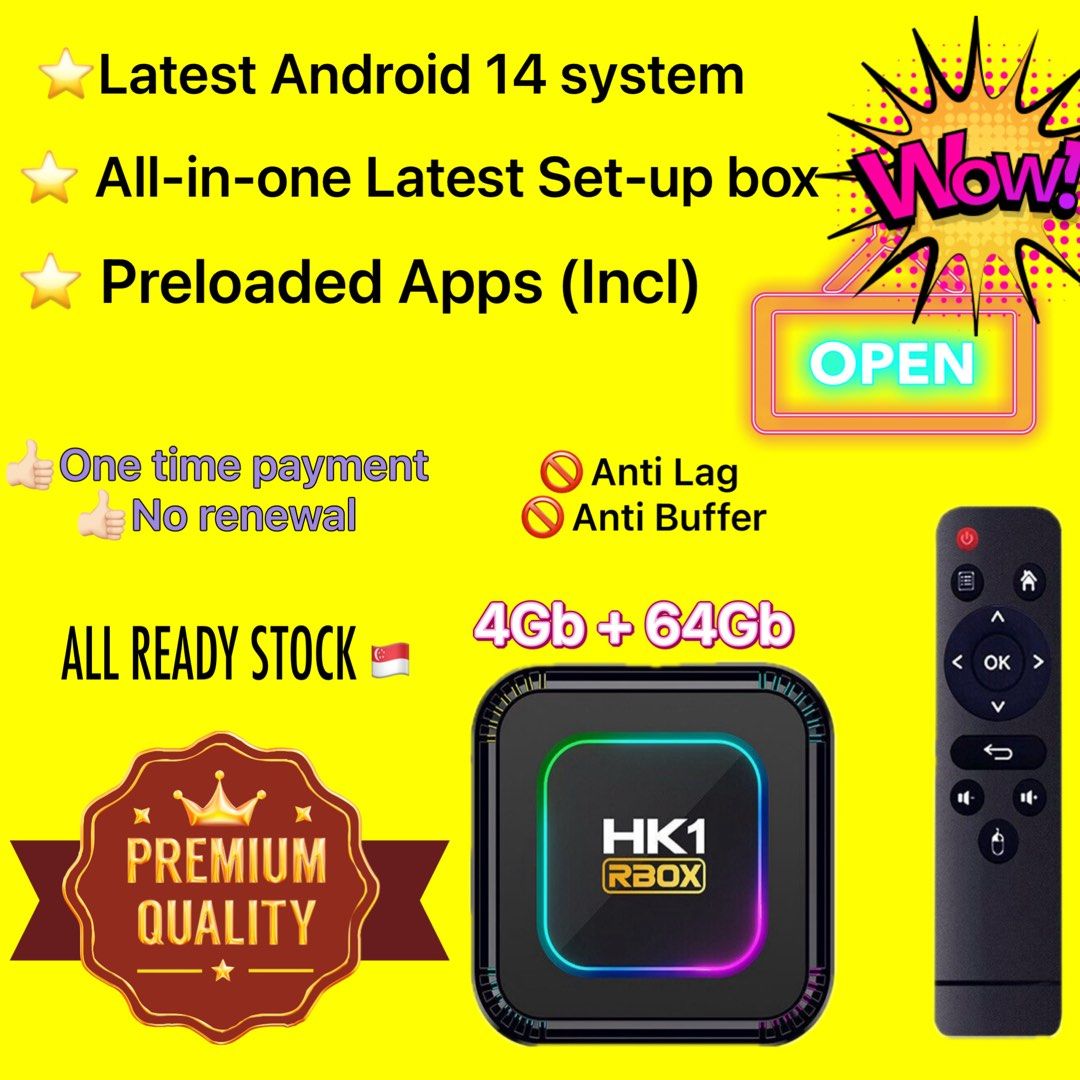 No Lagging | 2025 Model | Android Box | TV BOX 4GB RAM 64GB ROM | WIFI ...