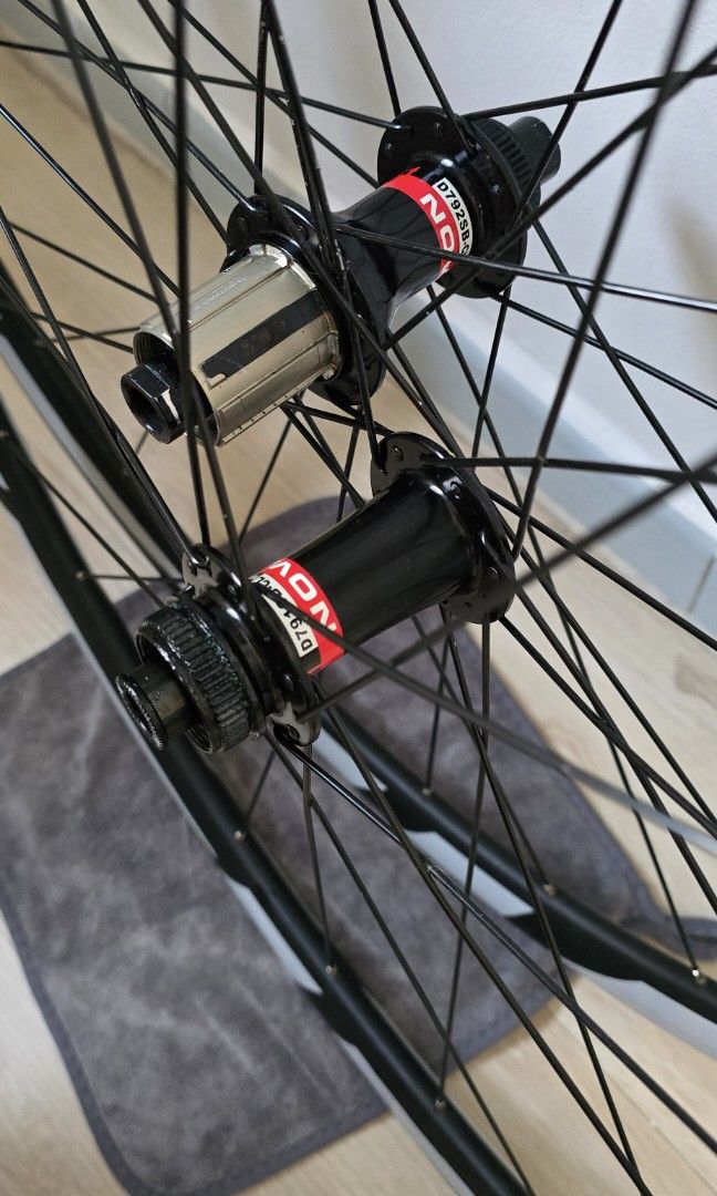 Novatec thru alxe 700c wheelset with shimano 160mm disc rotor, koozer ...