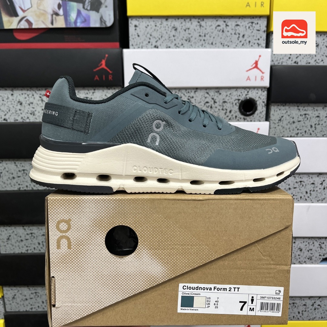 On Running Cloudnova Form 2 TT Olive Cream, Men's Fashion, Footwear ...