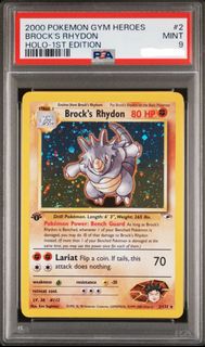 2000 Pokemon Gym Heroes Brock's Sandslash 1st Edition PSA 10, Hobbies ...
