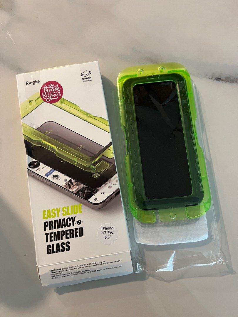 Ringke Easy Slide Privacy Tempered Glass for iPhone 17 Pro, Mobile ...