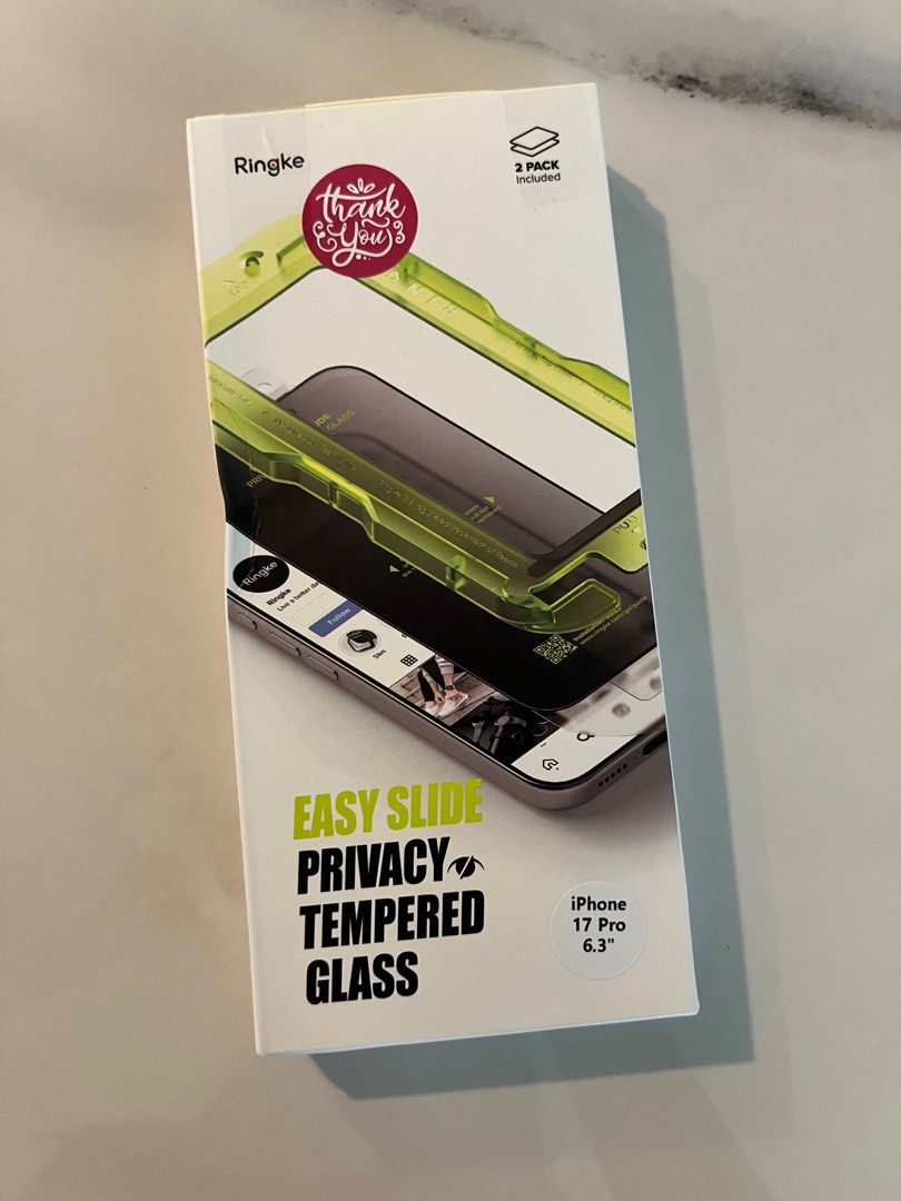 Ringke Easy Slide Privacy Tempered Glass for iPhone 17 Pro, Mobile ...