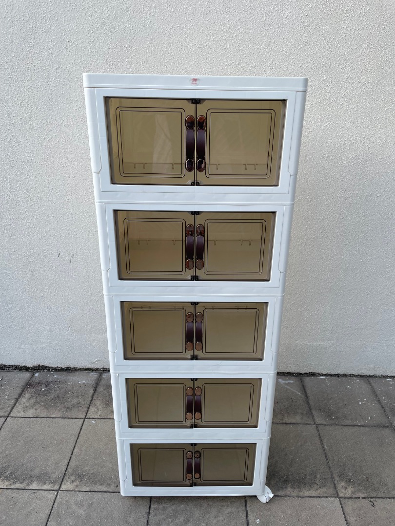 Stackable 5 tier Acrylic Storage cabinet/compartment. Easy to assemble ...
