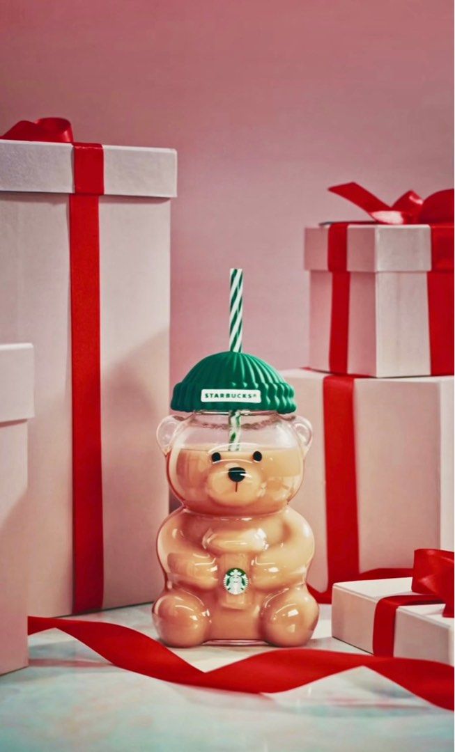 Starbucks Bearista Glass Cold Cup [Confirmed], Furniture & Home Living ...