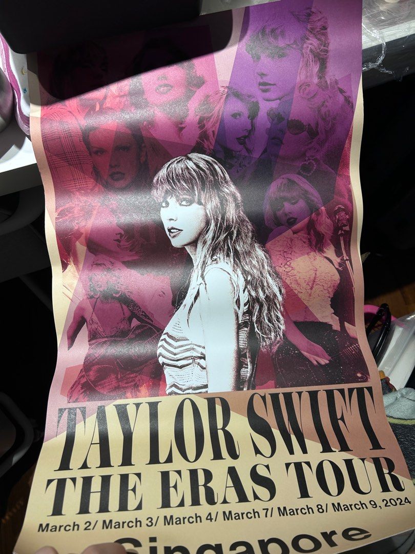 Taylor swift eras tour in SG poster, Hobbies & Toys, Art & Prints on ...
