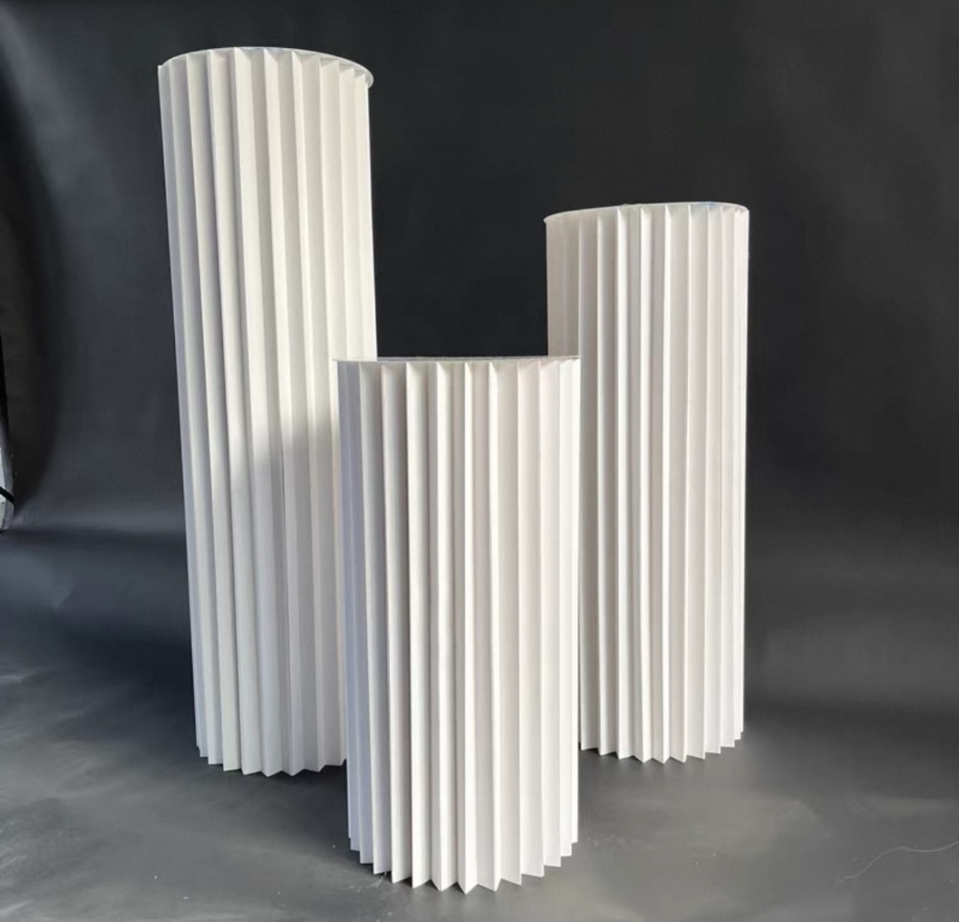 White Pleated Paper Columns, Hobbies & Toys, Occasions & Party Supplies ...