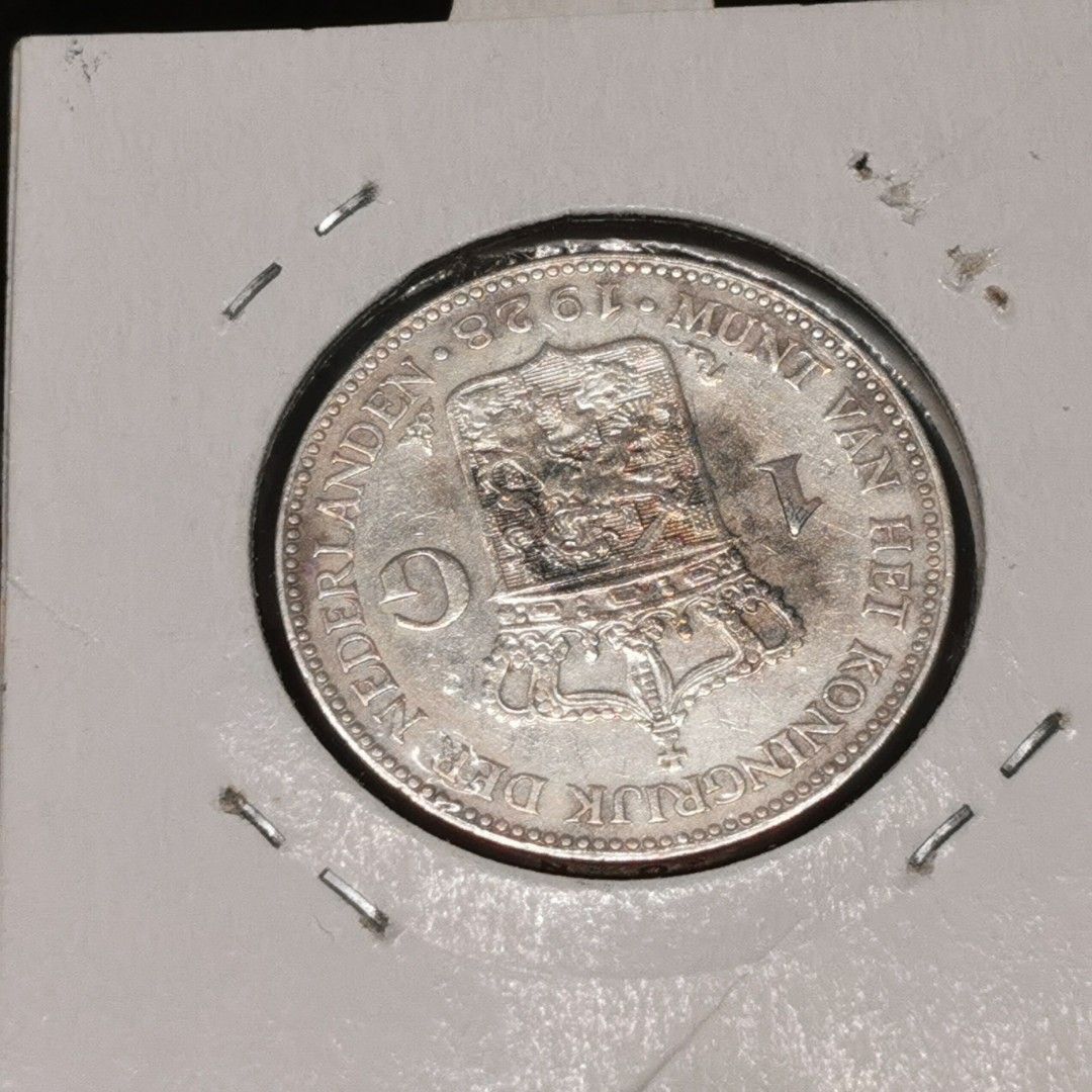 1928 Dutch Wilhelmina Coin, Hobbies & Toys, Memorabilia & Collectibles ...