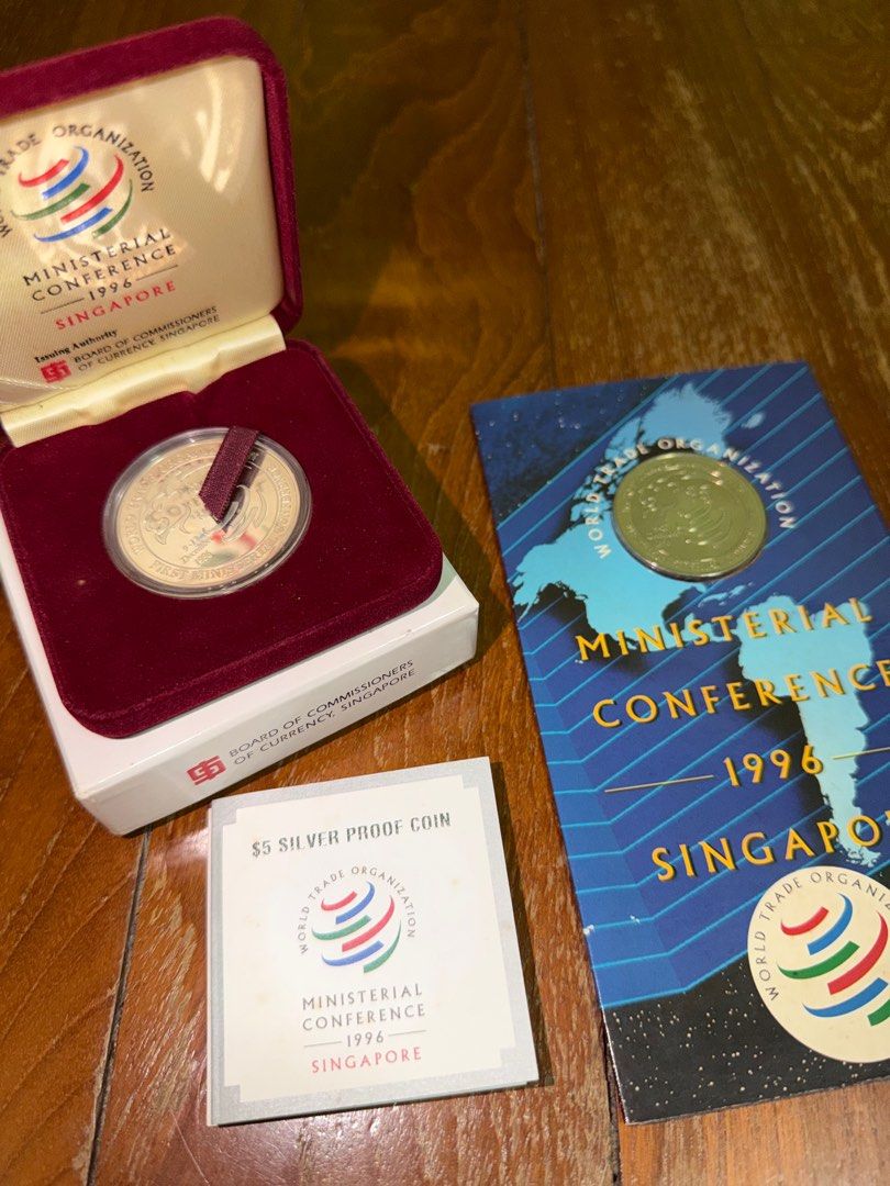 1996 Singapore World Trade Organization Silver Proof Coin, Hobbies ...
