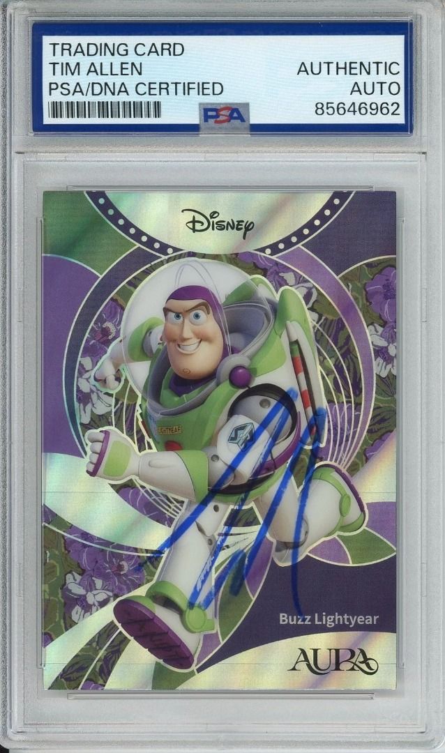 2025 Disney Aura Silver #345 Buzz Lightyear Signed Tim Allen PSA DNA ...