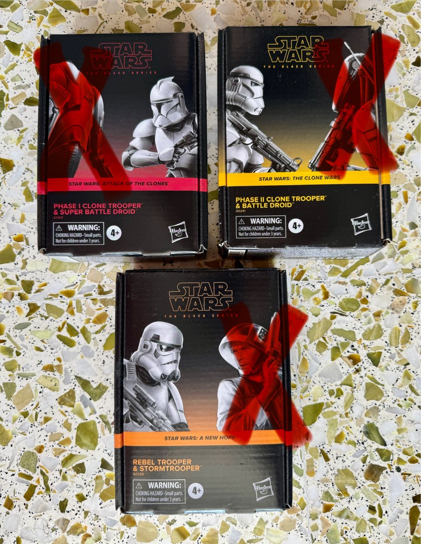 STAR WARS BLACK SERIES PHASE I CLONE TROOPER PHASE II CLONE TROOPER ...